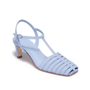 Bernardo Peoria Leather T-strap Pumps - Something Blue