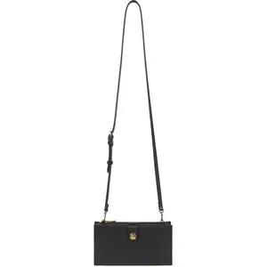 Etro Leather Wallet On A Strap - Black