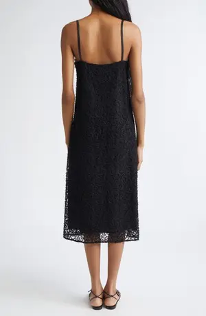 Proenza Schouler Virginie Embroidered Fringe Mesh Slipdress