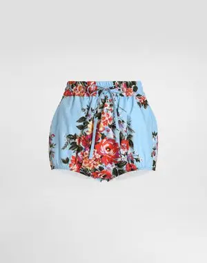 Dolce & Gabbana Flower Bouquet-print Cotton Poplin Culotte - Multicolor