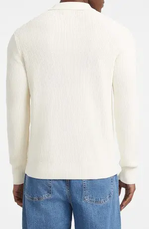 Guess Organic Cotton Half-zip Sweater - Warm White