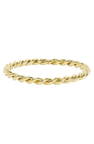 ZOE LEV Twist Band Ring - Yellow Gold