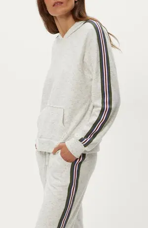 Michael Stars Latoya Stripe Accent Hoodie