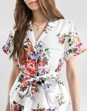 Dolce & Gabbana Flower Bouquet-print Twill Shirt - Multicolor