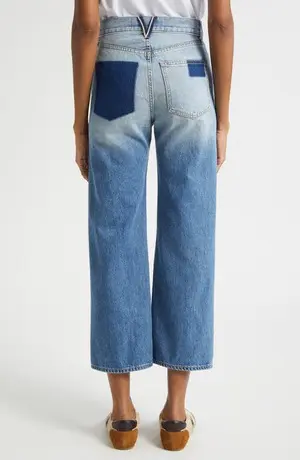 Veronica Beard Dylan Patchwork Straight-leg Jeans - Time Lapse