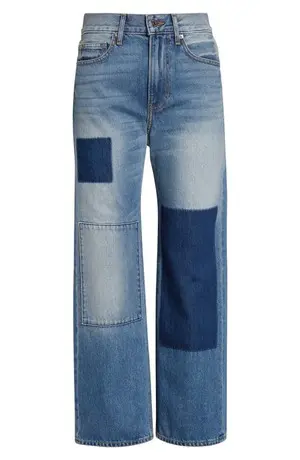 Veronica Beard Dylan Patchwork Straight-leg Jeans - Time Lapse