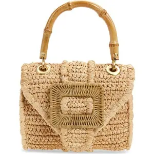 Pamela Munson The Avis Mini Raffia Shoulder Bag