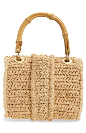 Pamela Munson The Avis Mini Raffia Shoulder Bag