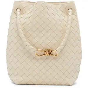 Bottega Veneta Small Andiamo Intrecciato Bucket Bag - Sea Salt-m B-sea Sa