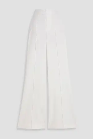Alice + Olivia Dylan Lyocell-blend Twill Wide-leg Pants - White