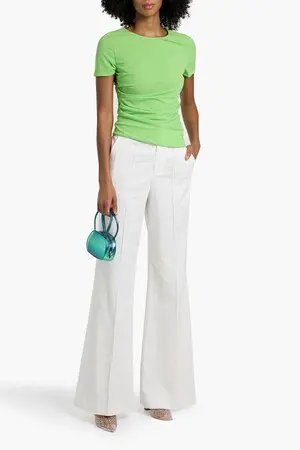 Alice + Olivia Dylan Lyocell-blend Twill Wide-leg Pants