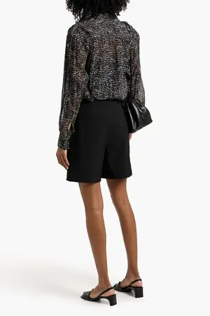 Rag & Bone Emmy Printed Silk-blend Plissé Blouse