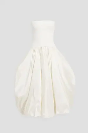 Simkhai Izzy Strapless Midi Dress - Ivory