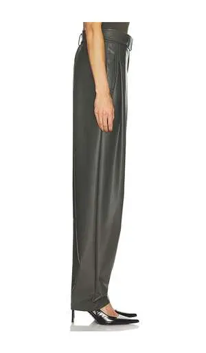 Lapointe Faux Leather Belted Tapered Pant
