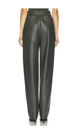 Lapointe Faux Leather Belted Tapered Pant