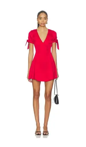 Frankies Bikinis Ella Satin Jacquard Mini Dress