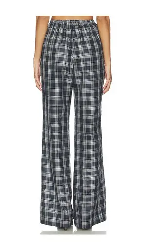 Theory Fluid Plaid Pant - Navy Multi