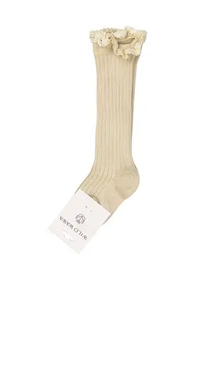 WILD WAWA Knee-high Socks - Taupe