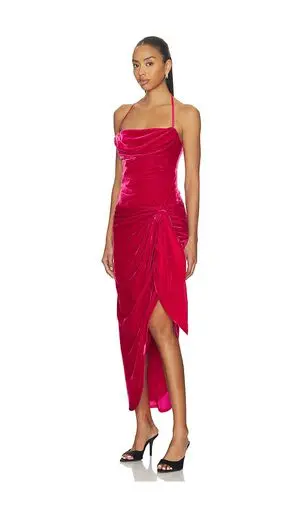 Cinq À Sept Noah Draped Velvet Dress