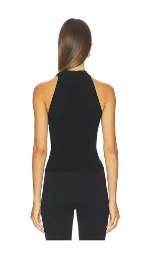 Simkhai Halter Top With Gold-tone Accent - Black