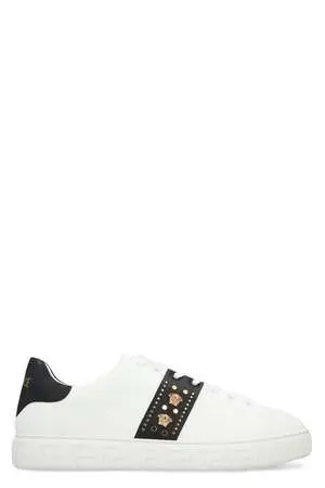 Versace Greek Nylon Sneakers - White