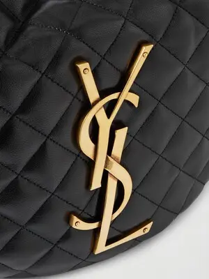 Saint Laurent Icare Matelassé Leather Tote - Black