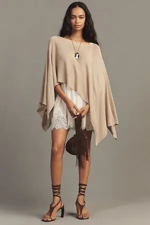 MARE MARE Thin Knit Poncho - Sand