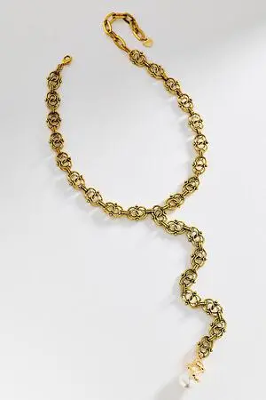 Anthropologie Gilded Y-chain Necklace - Gold