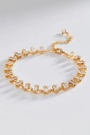Anthropologie Crystal Halo Bracelet - Clear