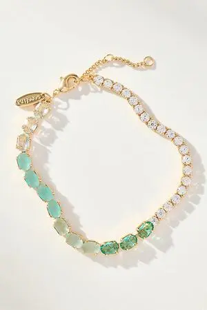 Anthropologie Crystal Stone Bracelet - Blue