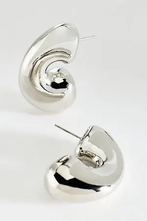 Anthropologie Bubble Hoop Earrings - Silver