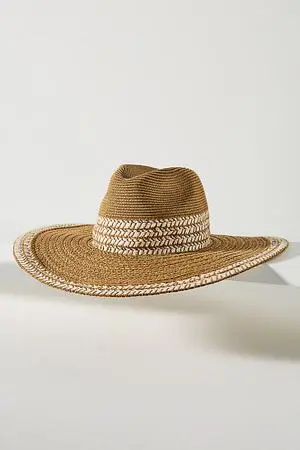 San Diego Hat Straw Chevron Fedora - Tan