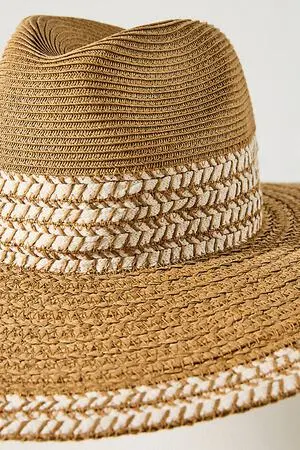 San Diego Hat Straw Chevron Fedora
