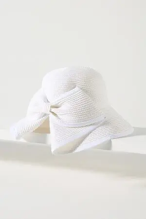 San Diego Hat Petal Bow Bucket Hat - White