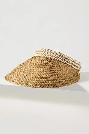 San Diego Hat Braided Visor - Tan