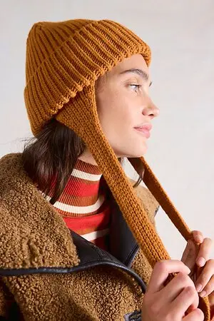 CLOIMH Wool Ear Flap Beanie