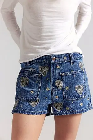 Free People Embroidered Shorts For Women