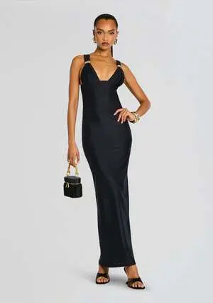 SHANI SHEMER Alexandra Maxi Dress - Black