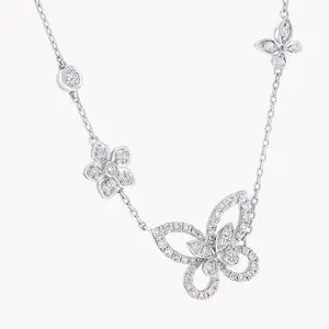 Graff Butterfly And Flower Diamond Pendant