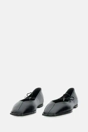 ALOHAS Sway Leather Ballet Flats - Black