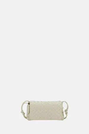 Bottega Veneta Nappa Leather Clutch With Intrecciato Pattern White