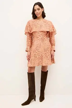 MARIE OLIVER Reeves Leopard-print Dress - Desert