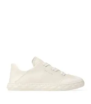 JIMMY CHOO Diamond Light Flex Leather Sneakers - White