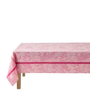 LE JACQUARD FRANÇAIS Linen À L’orangerie Tablecloth - Pink