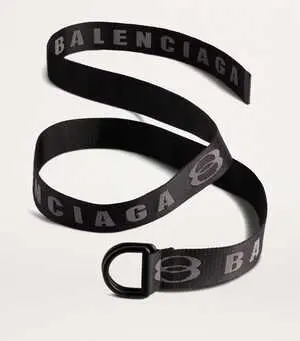 Balenciaga Logo D-ring Belt
