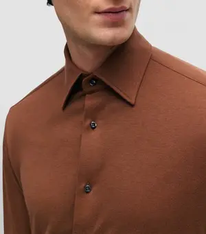 BOSS Cotton-blend Shirt - Brown