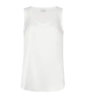 Brunello Cucinelli Stretch-silk Satin Reversible Tank Top - White