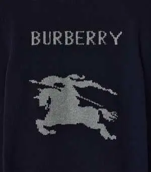 Burberry Wool-cashmere Ekd Sweater - Navy
