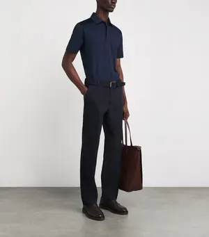Canali Mercerised Cotton Polo Shirt