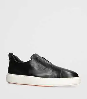 Santoni Leather Sneakers
